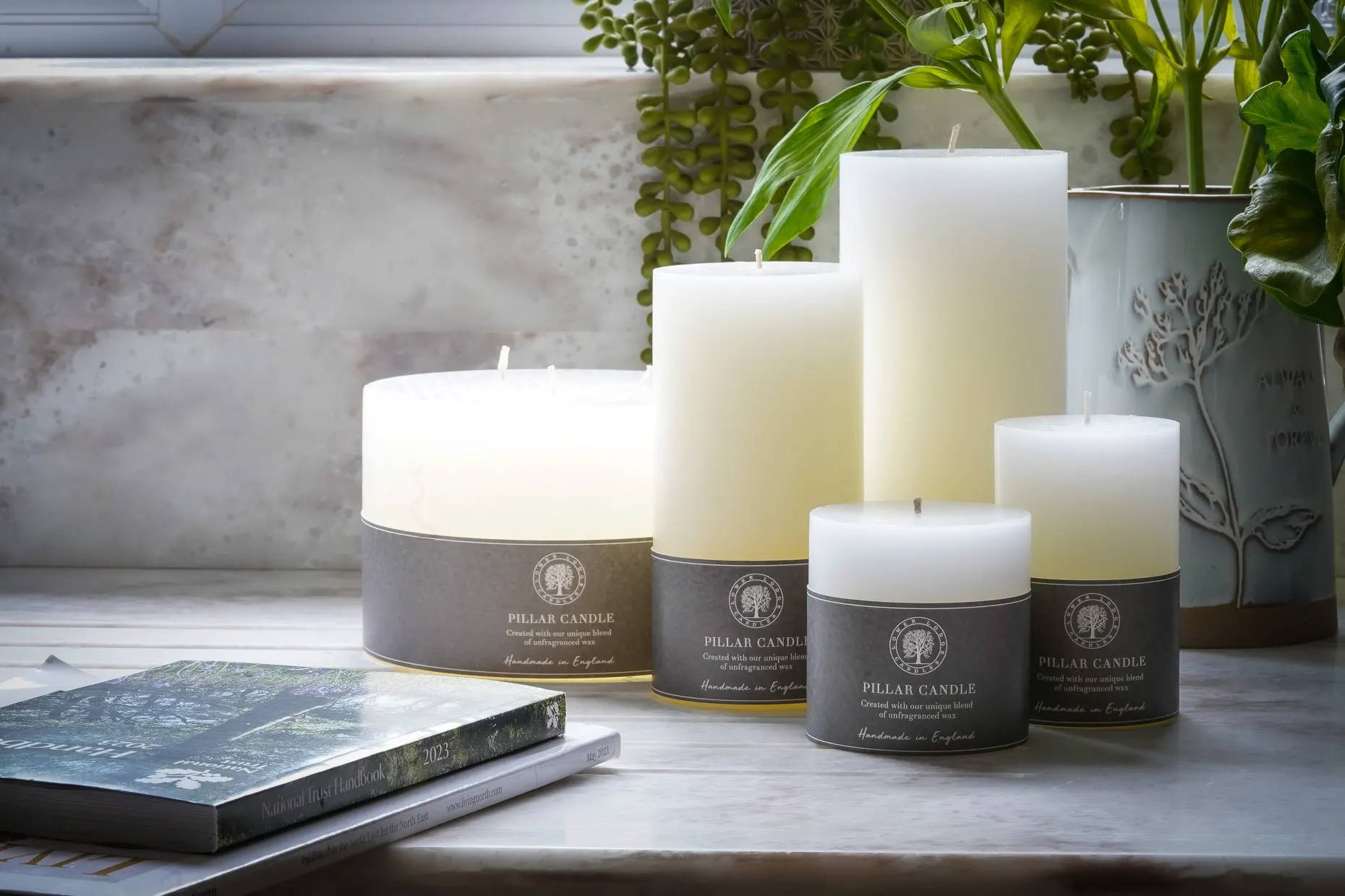 Even Burning with Pillar Candles - Lower Lodge Candles