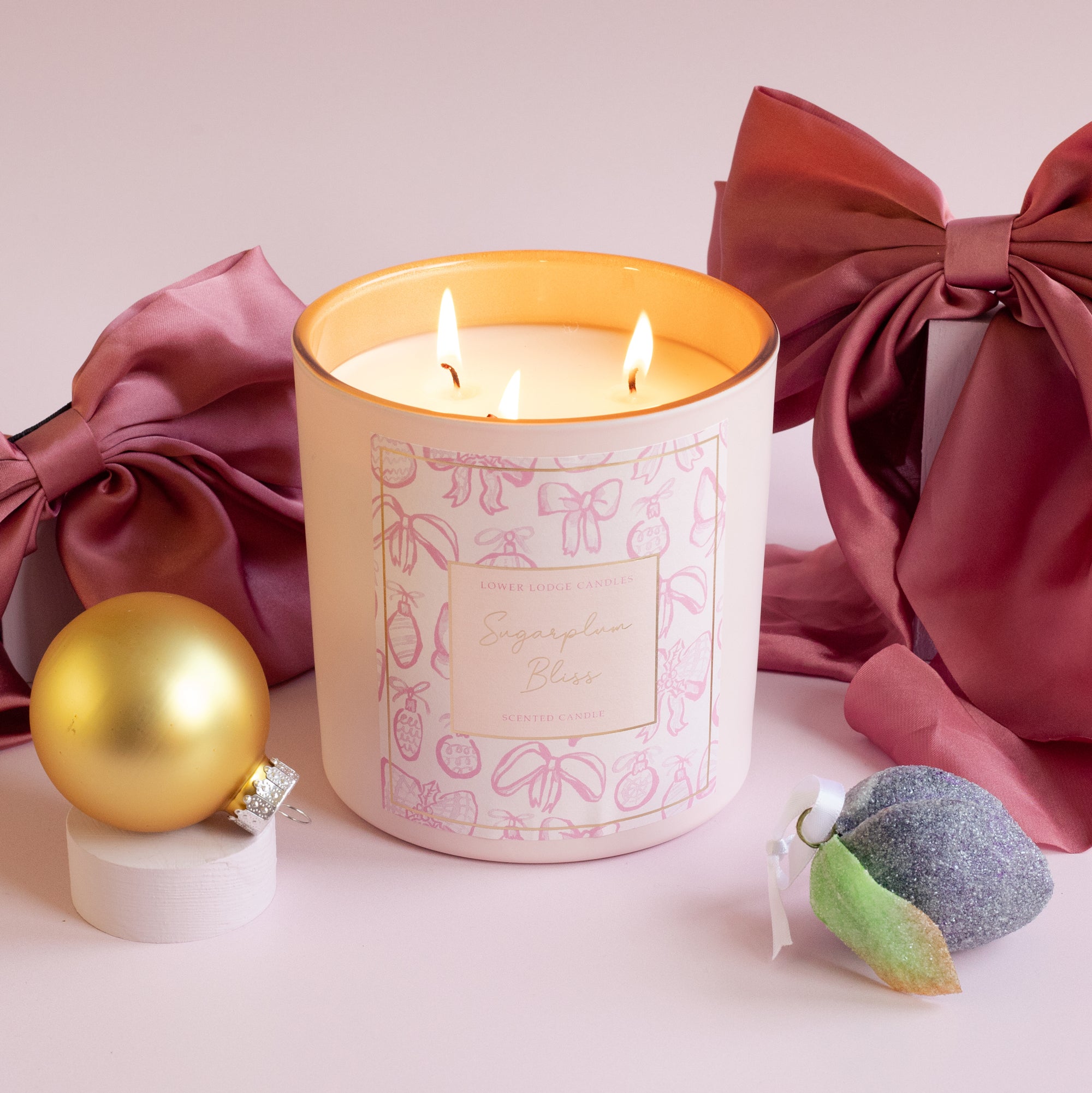 Sugarplum Bliss 3 Wick Scented Candle – Lower Lodge Candles